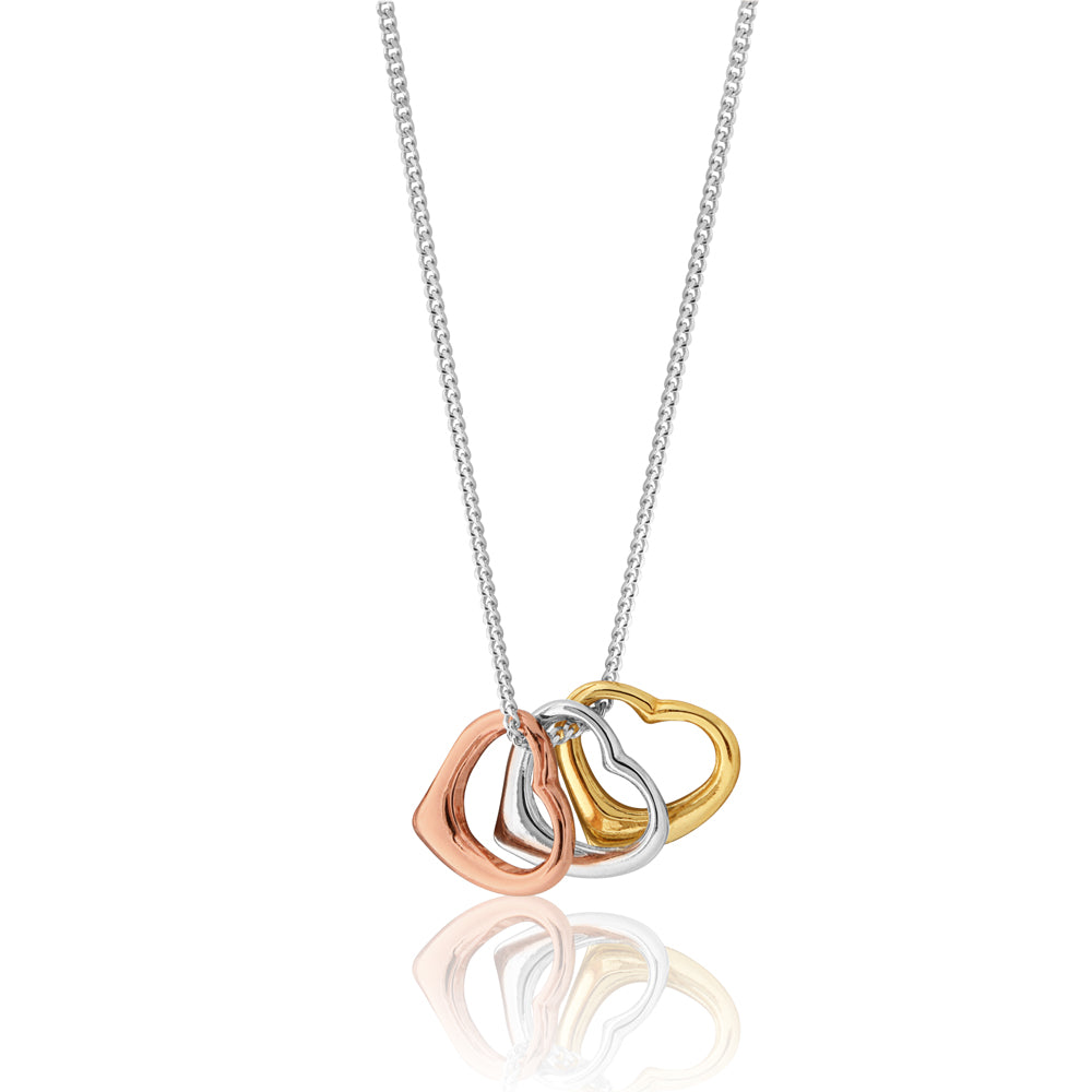 Rose gold floating heart necklace store