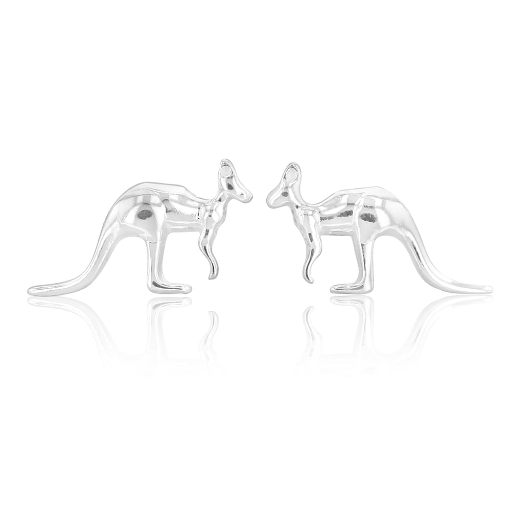 Sterling Silver Kangaroo Stud Earrings – Silver Chic