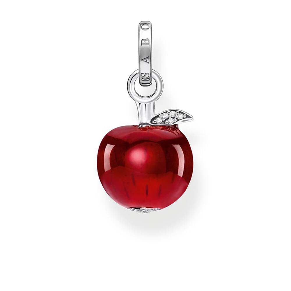 Thomas Sabo Magic Garden Sterling Silver Red Apple Pendant – Silver Chic
