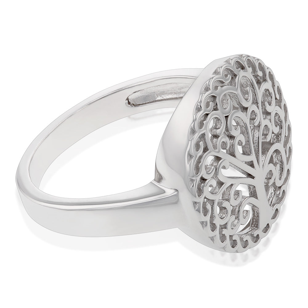Sterling Silver Tree Of Life Ring – Silver Chic