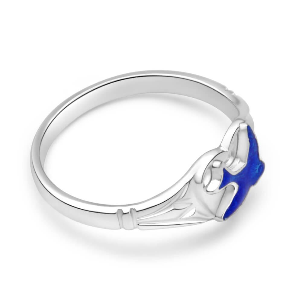 Sterling Silver Kids Signet Ring With Bluebird – Silver Chic